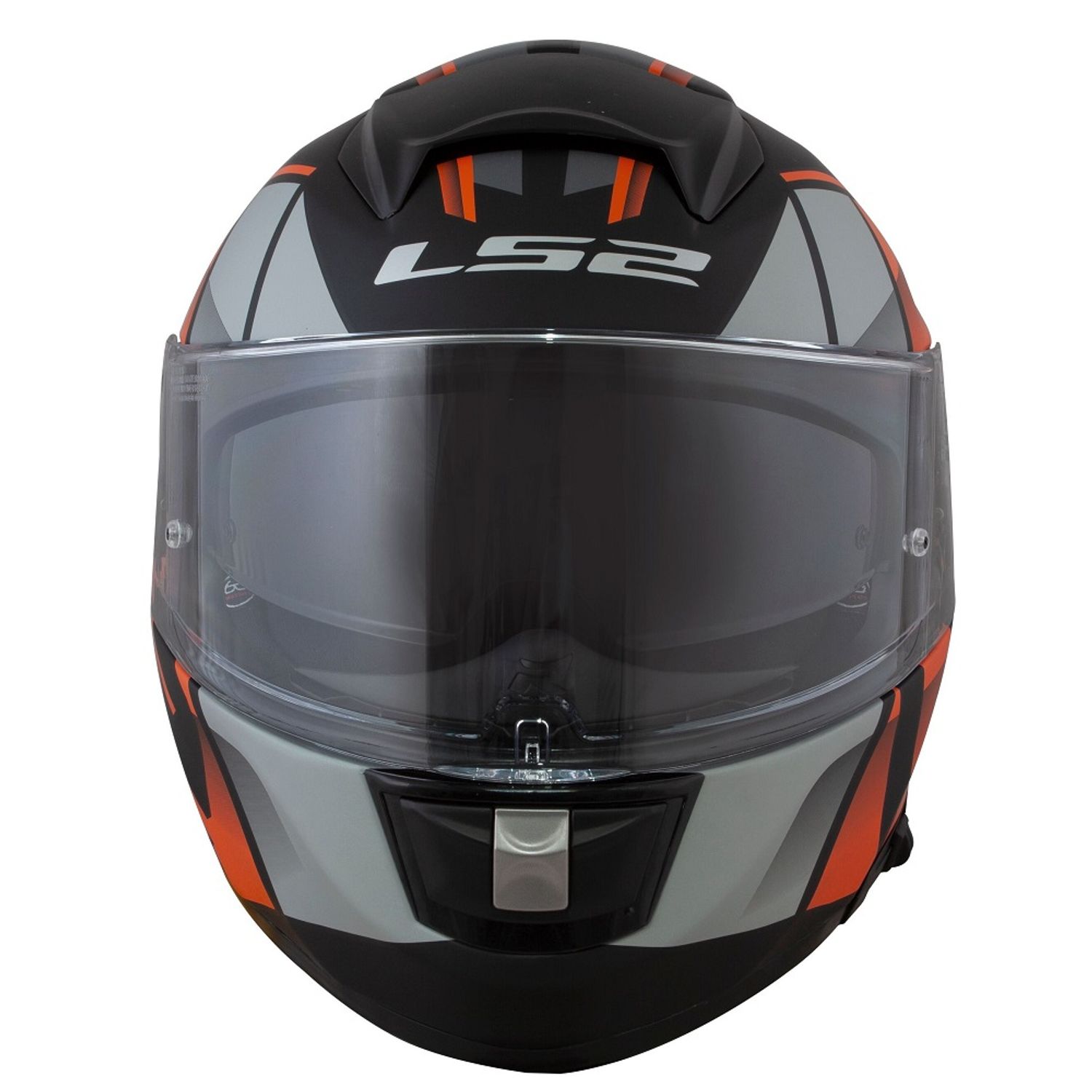 Capacete LS2 Vector FF397 FT2 Kripton Preto Laranja Prata - Nacar