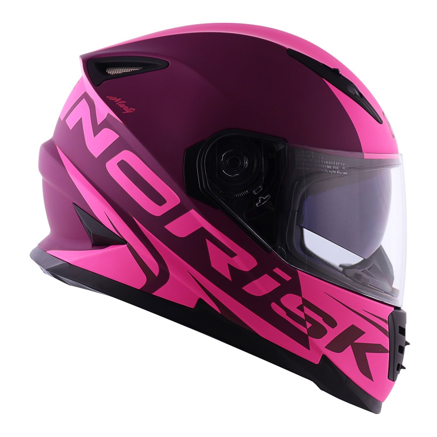 CAPACETE NORISK FF302 Manty Rosa - Nacar
