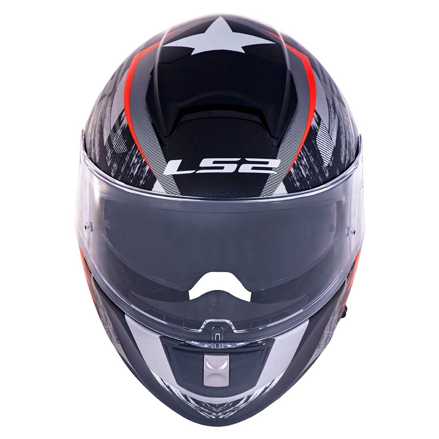 Capacete LS2 FF397 Vector Evo Scratch Preto e Vermelho - Nacar