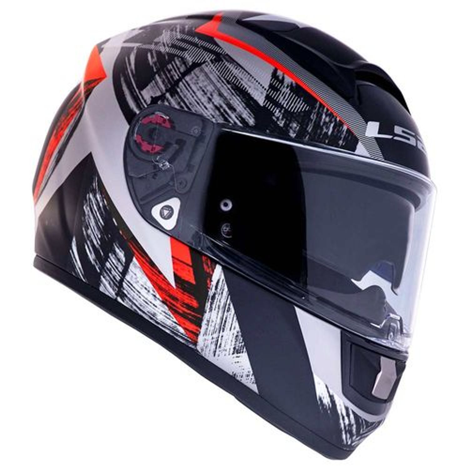 Capacete LS2 FF397 Vector Evo Scratch Preto e Vermelho - Nacar