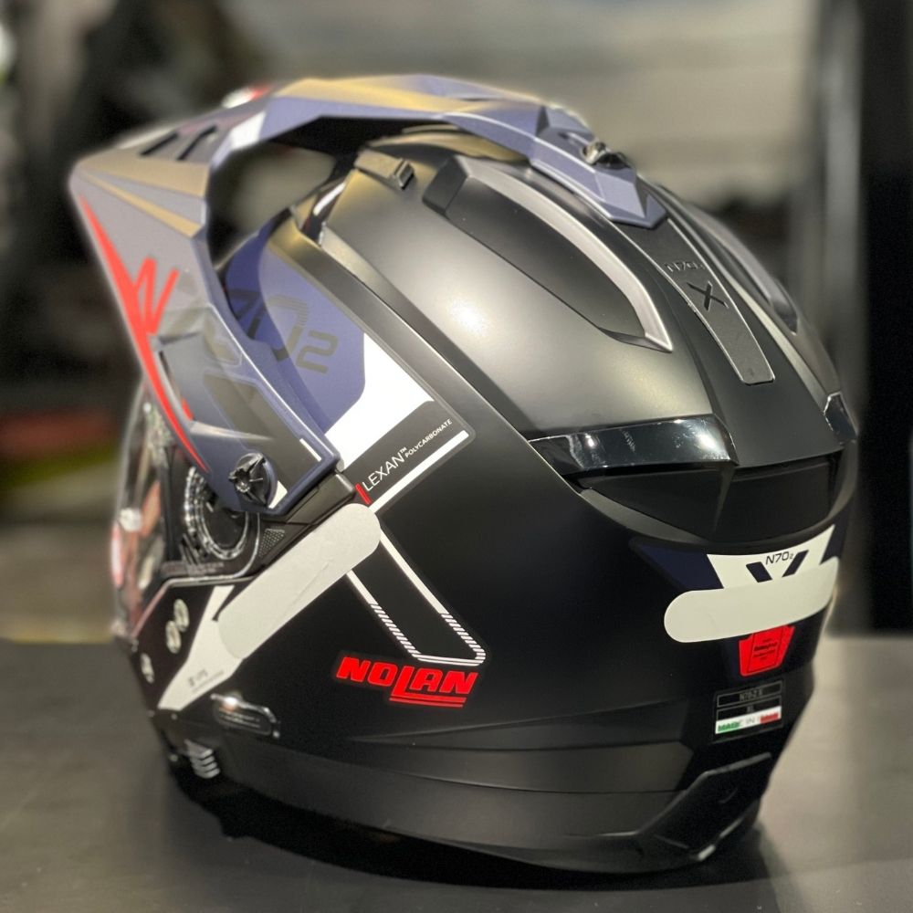 Capacete Nolan N70-2x Bungee Azul/Preto Fosco (38) - Nacar