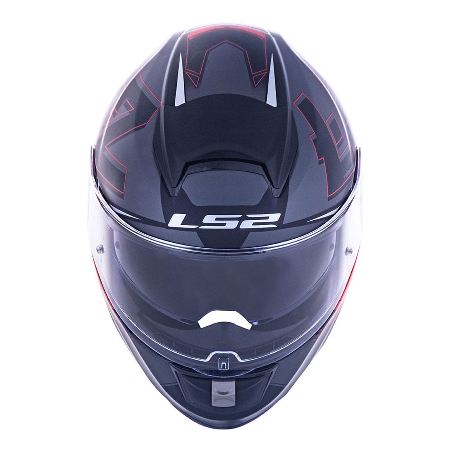 Capacete LS2 Vector Evo FF397 Frequency- Preto e Vermelho - WebRacing