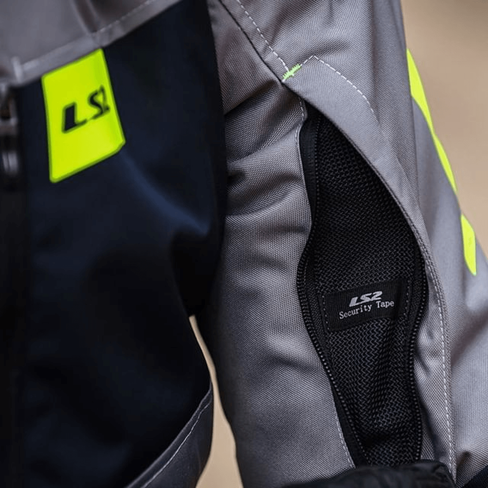 Jaqueta Moto LS2 Metropolis Evo Titanio Azul e Amarelo - Nacar