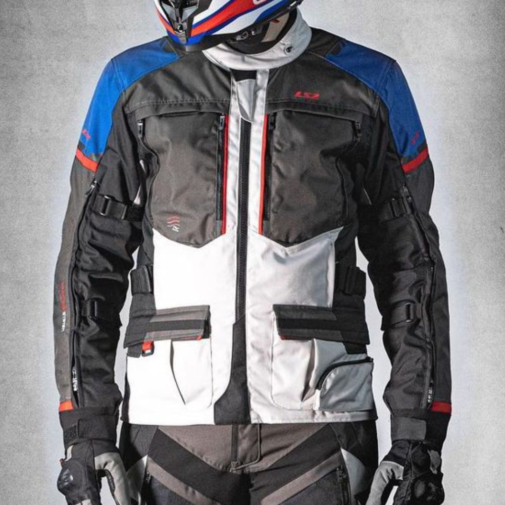 Jaqueta Moto LS2 Norway Cinza Azul - Nacar