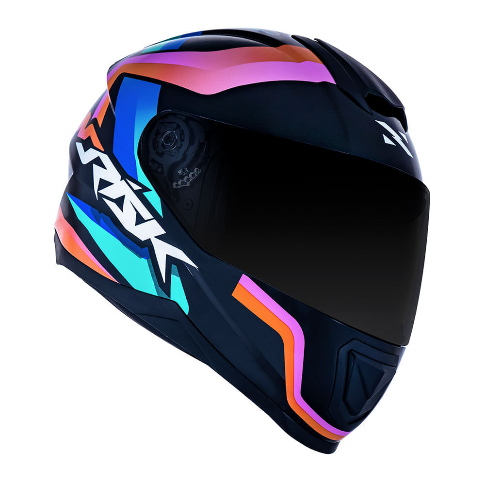 Capacete Norisk Razor Void Preto Laranja Azul - Nacar