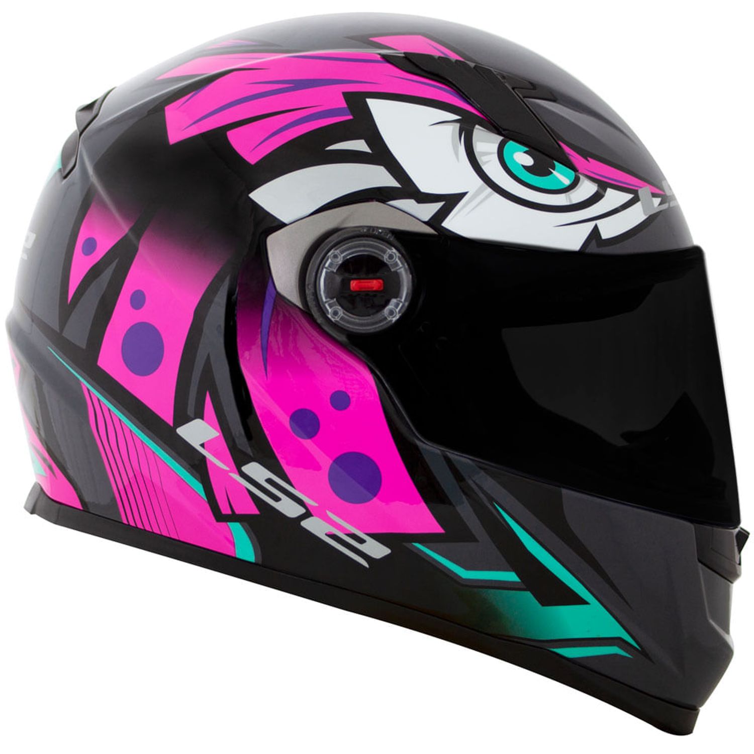 Capacete LS2 FF358 Tribal Rosa - Nacar