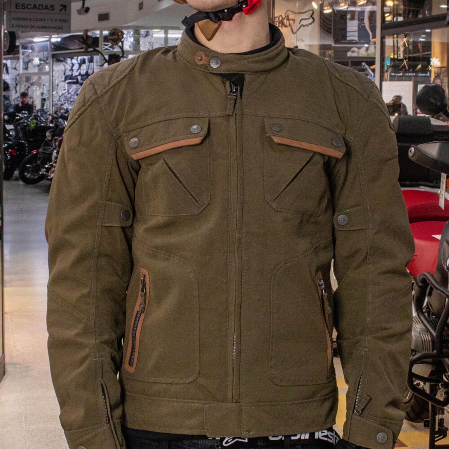 Jaqueta Moto LS2 Bullet Marrom - WebRacing