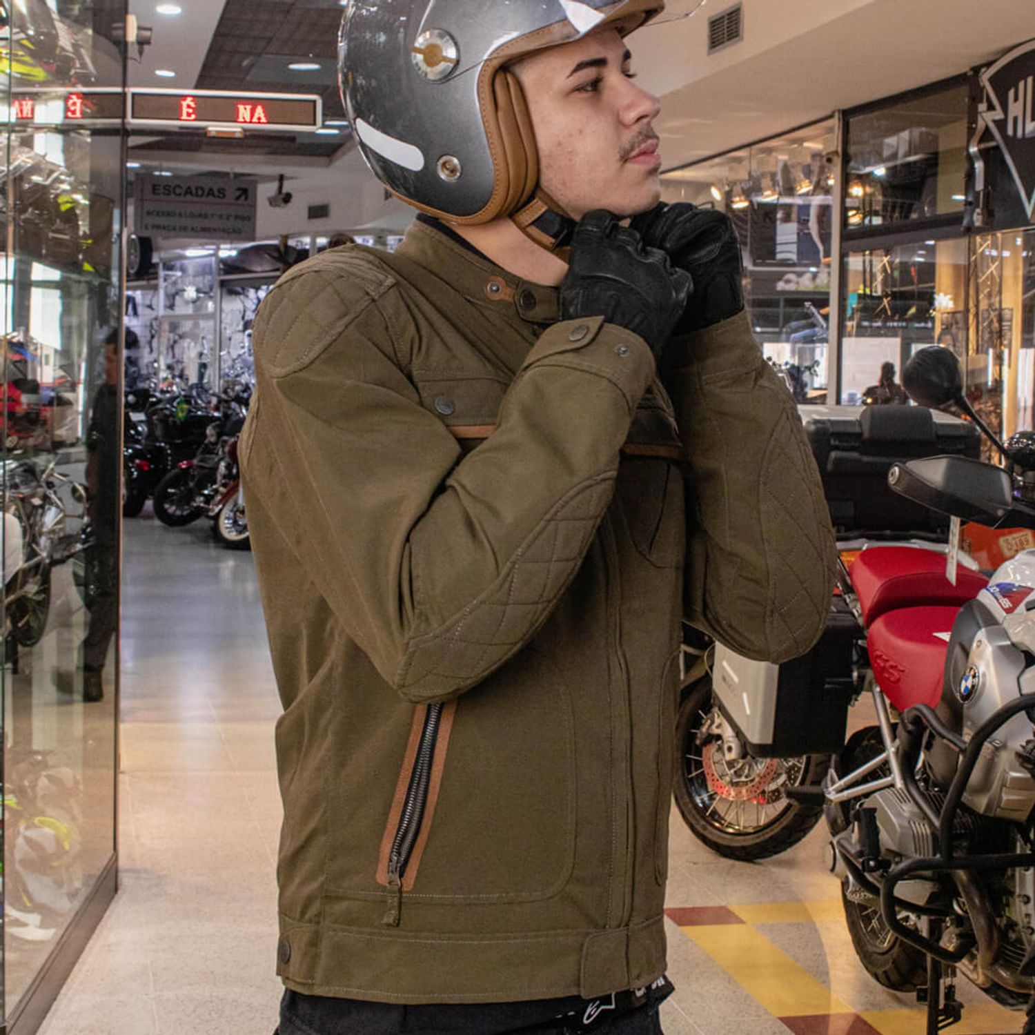 Jaqueta Moto LS2 Bullet Marrom - WebRacing