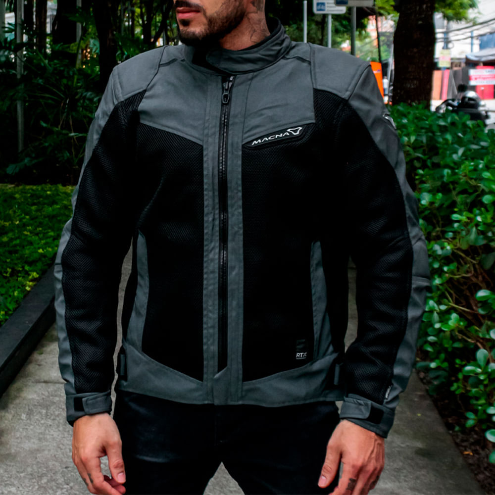 Jaqueta Macna Empire Night Eye Cinza Preto - WebRacing