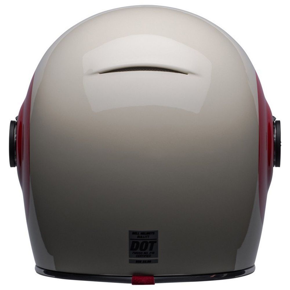 Capacete Bell Bullitt TT Vintage White Red Oxblood - Nacar