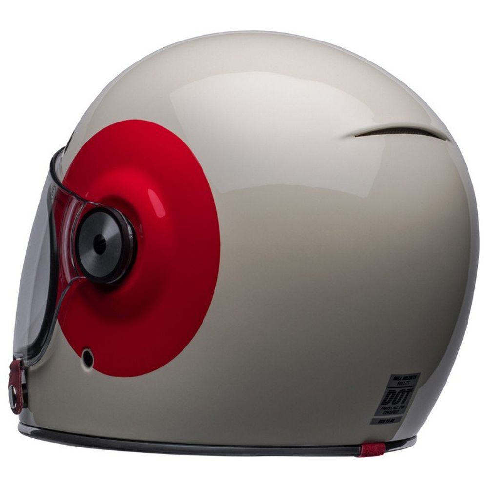 Capacete Bell Bullitt TT Vintage White Red Oxblood - Nacar
