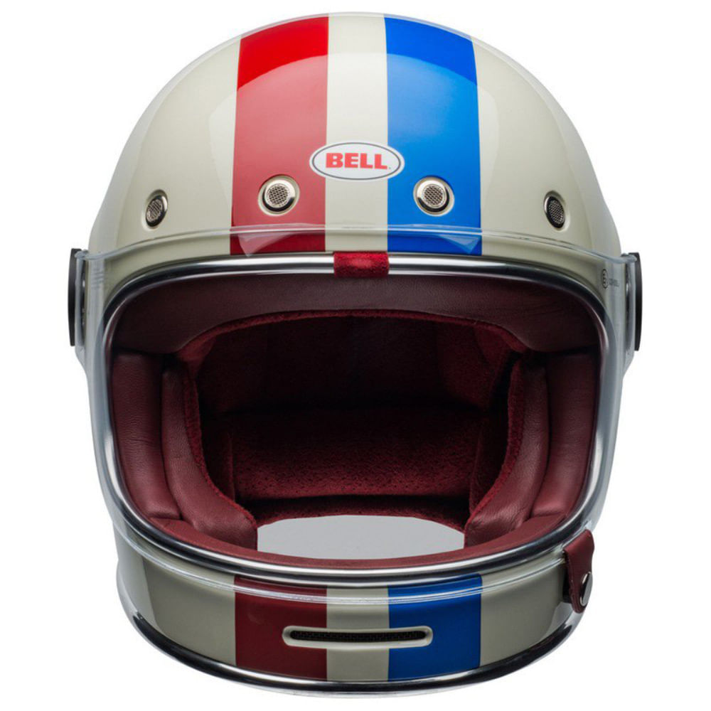 Capacete Bell Bullitt Command Vintage White Oxblood - Nacar