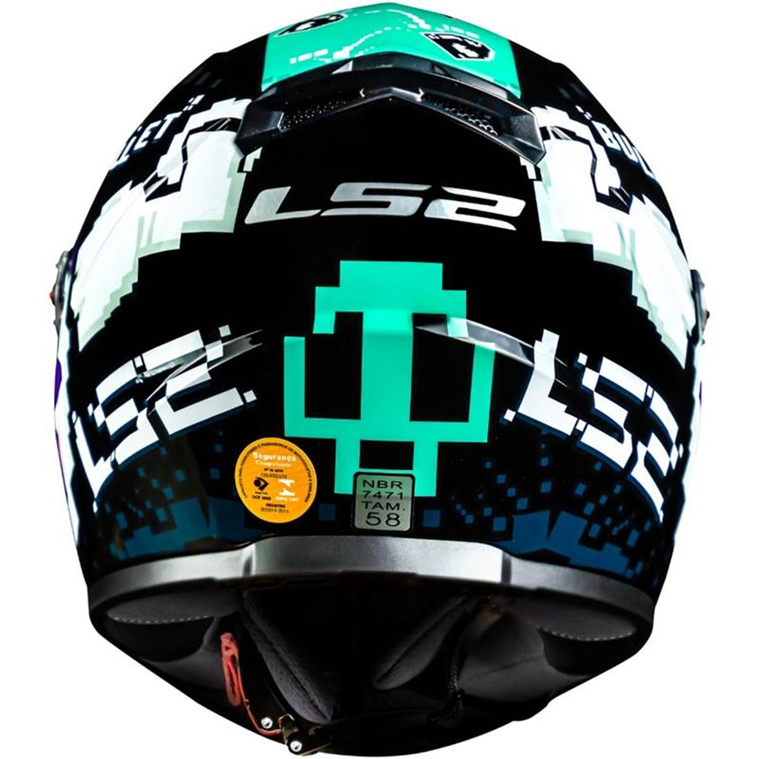 Capacete LS2 FF358 Bullet Preto Azul - Nacar