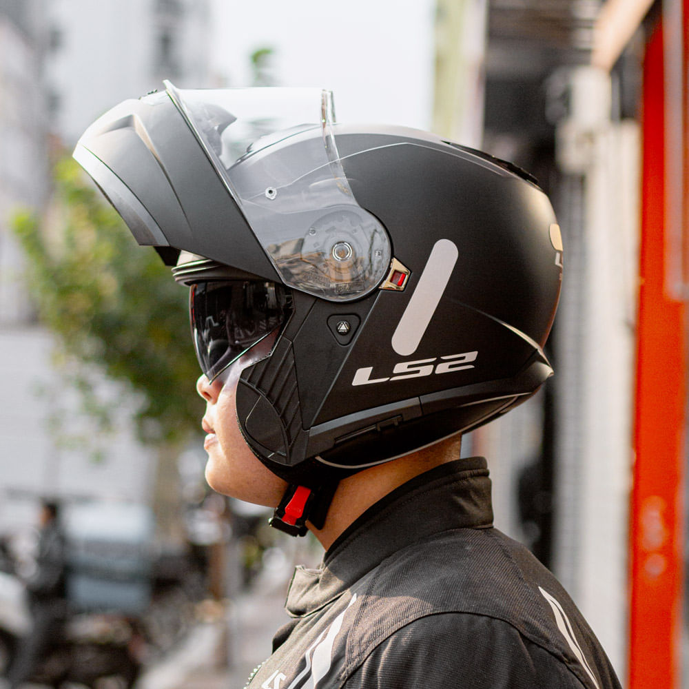 Capacete LS2 Strobe II FF908 Mono Preto Fosco - Nacar