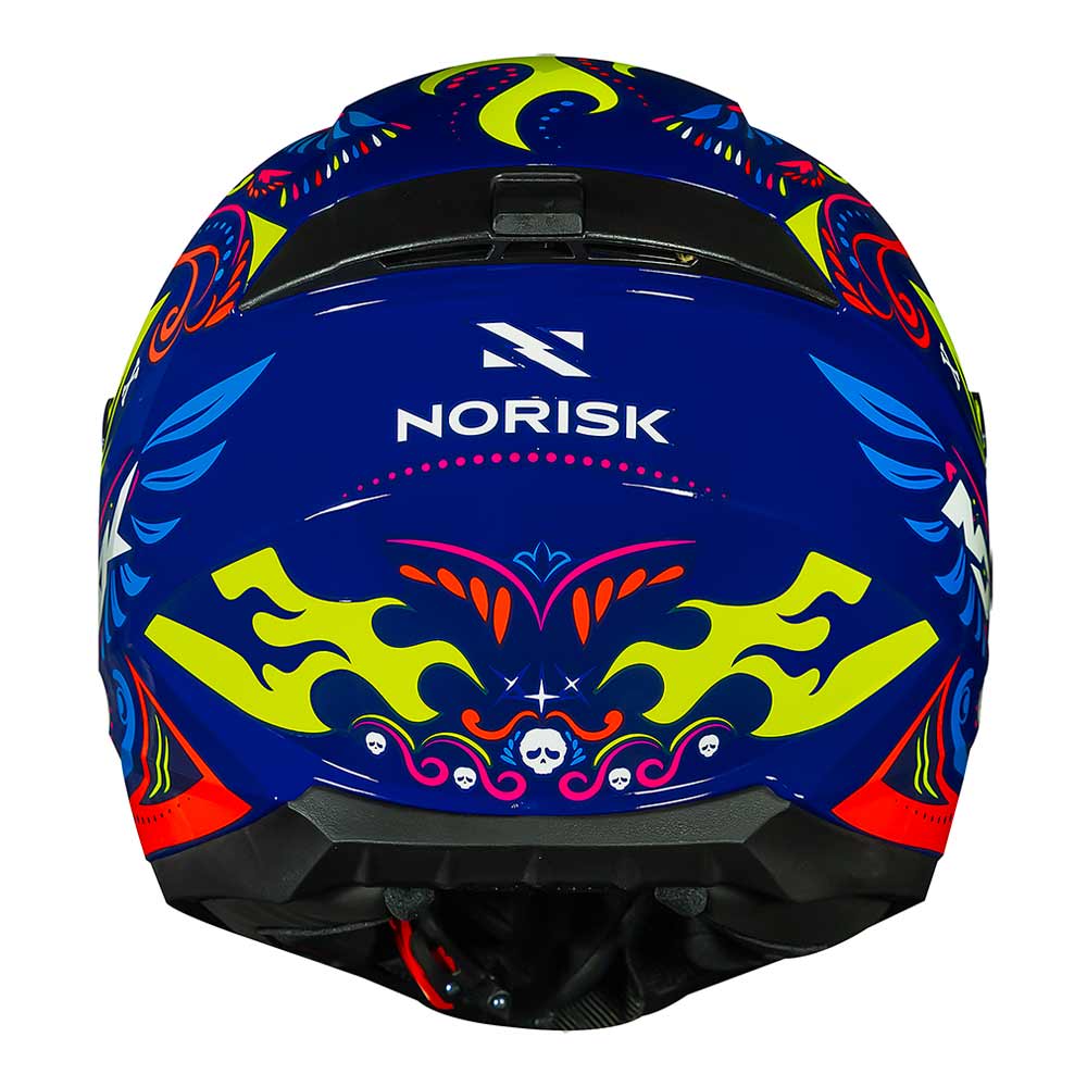 Capacete Norisk Razor Circus Azul Amarelo - Nacar