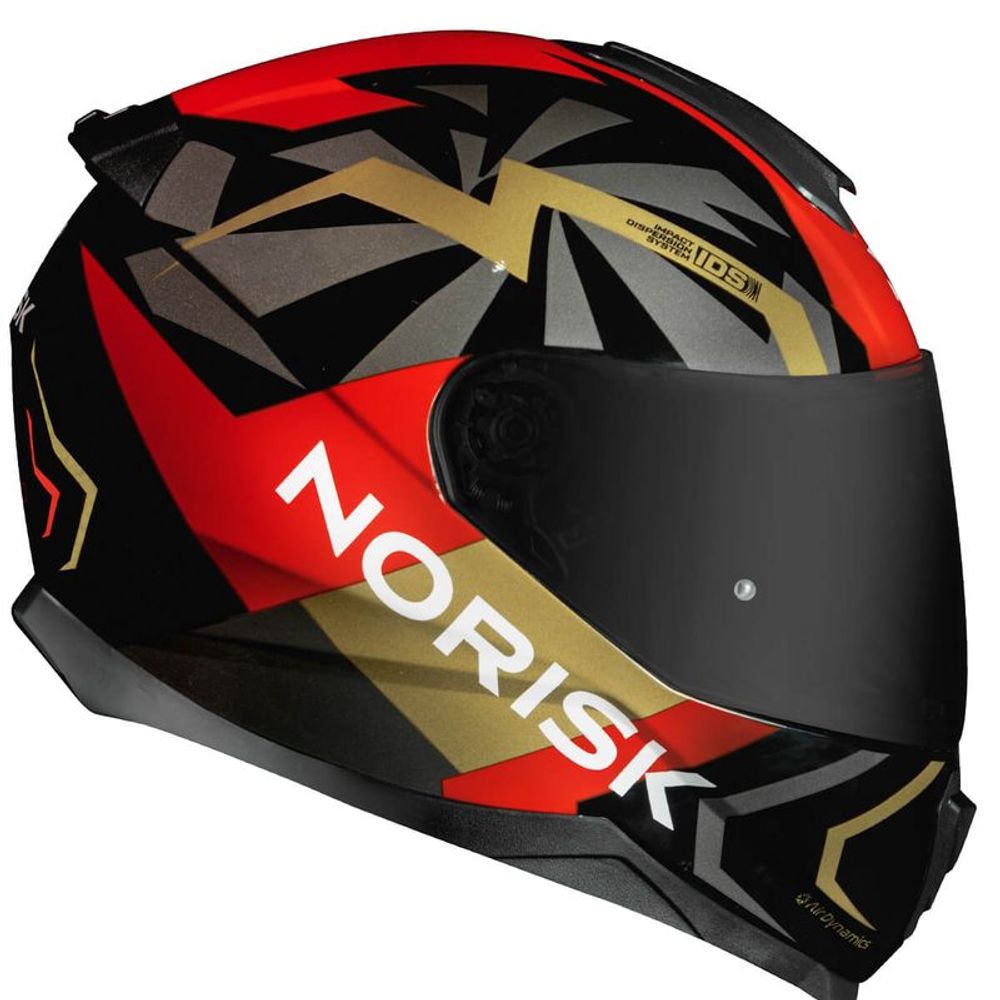 Capacete Norisk Razor Godspeed Vermelho Dourado - Nacar