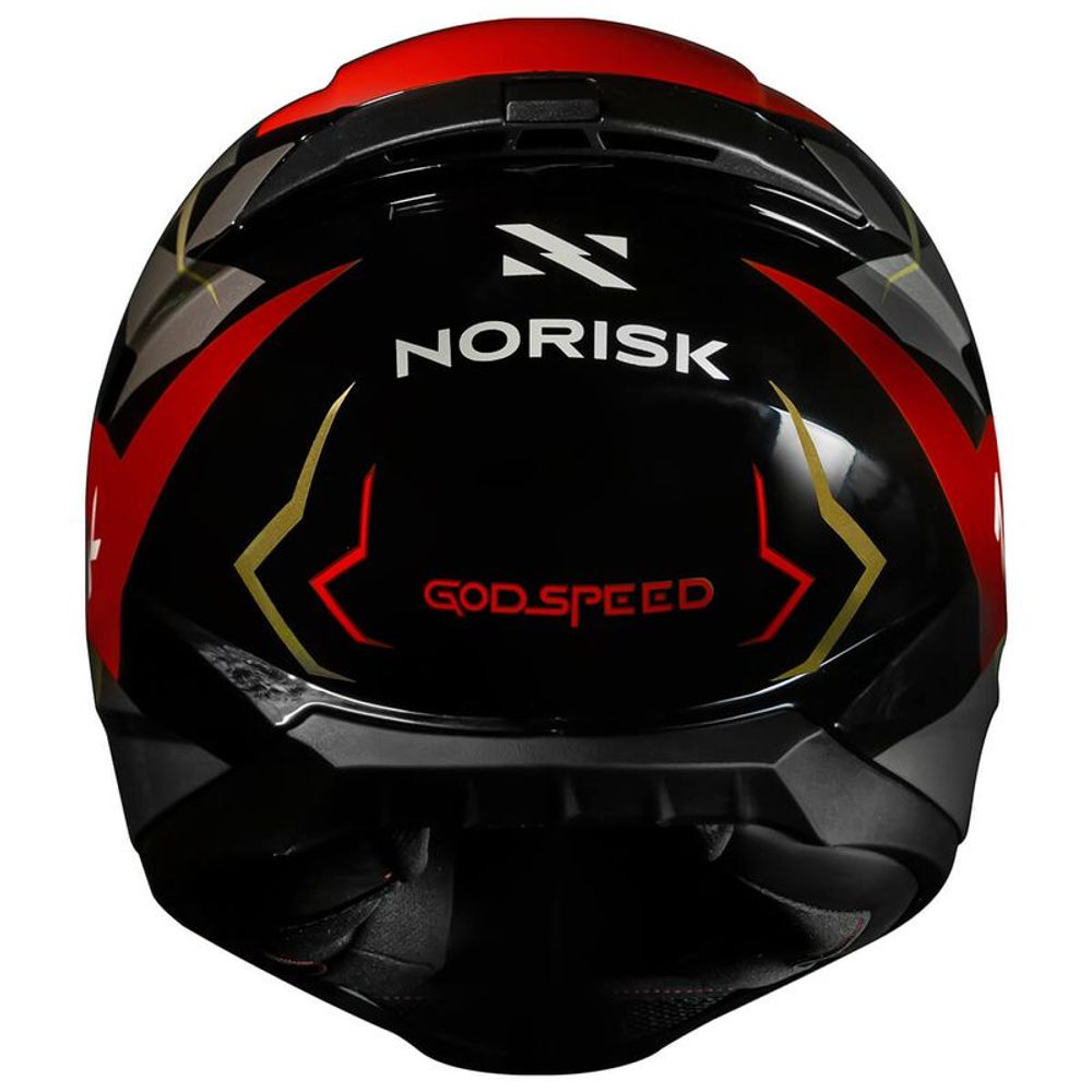 Capacete Norisk Razor Godspeed Vermelho Dourado - Nacar